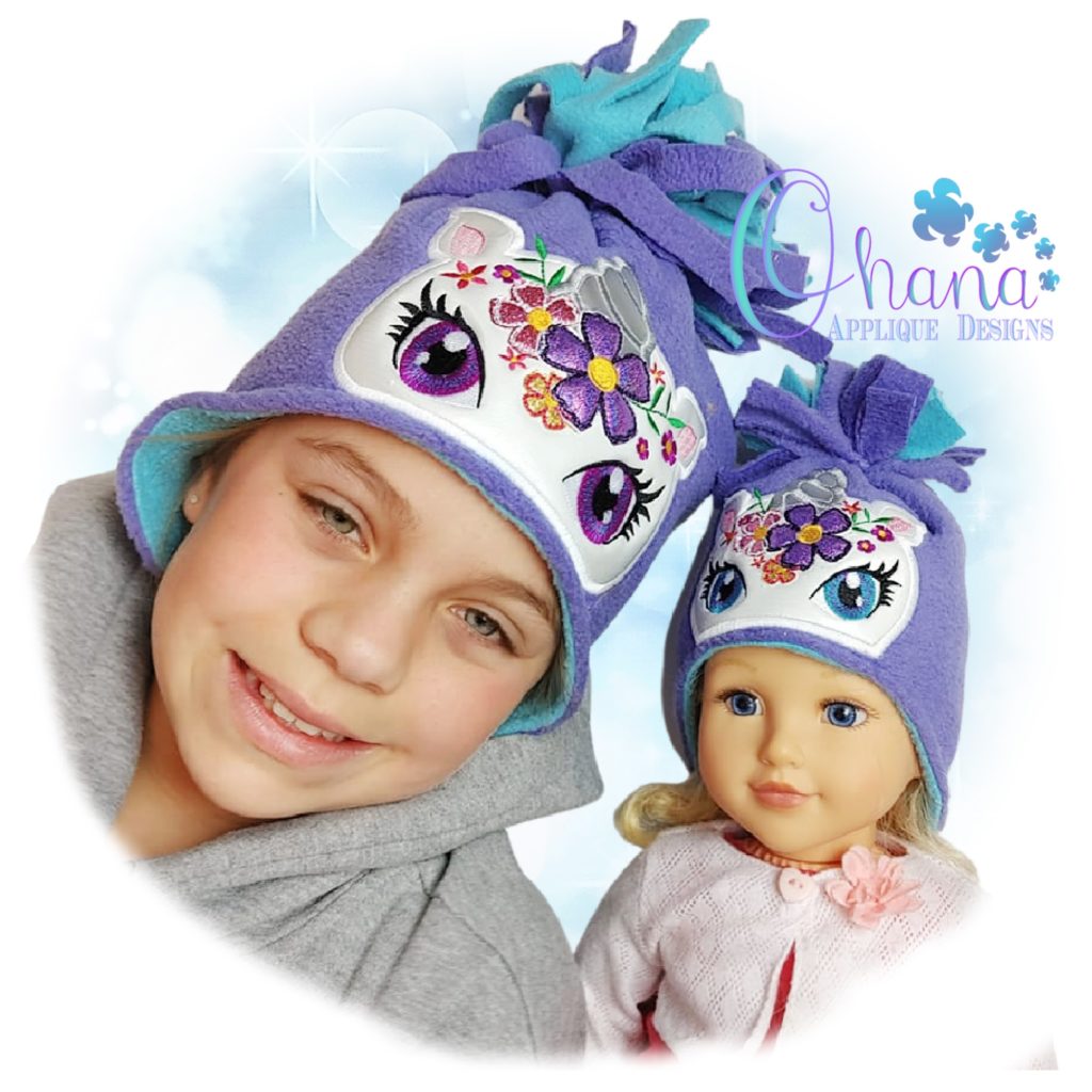 Peeker Hat Sewing Pattern Embroidery - Ohana Applique Designs