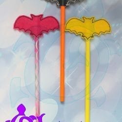 Bat Pencil Topper Embroidery Design - Ohana Applique Designs
