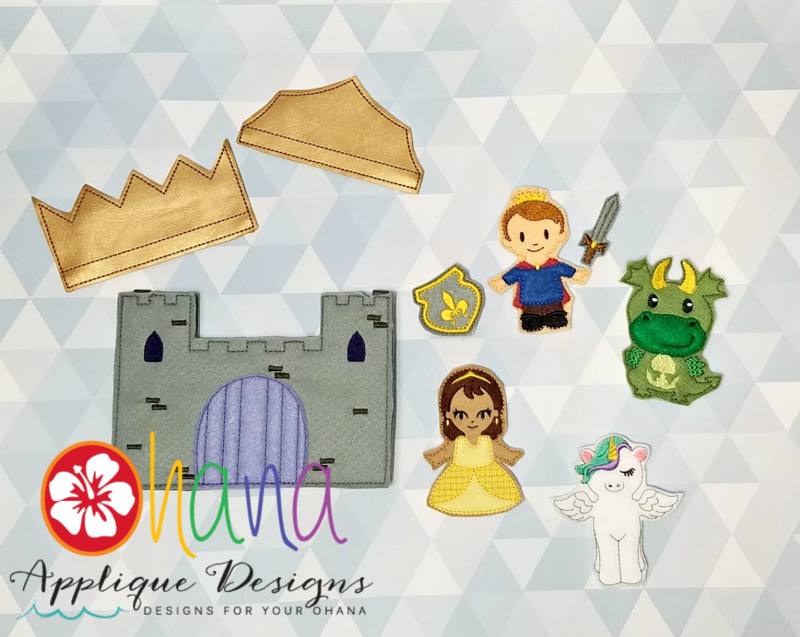 Fantasy Kingdom Finger Puppet Set - Ohana Applique Designs