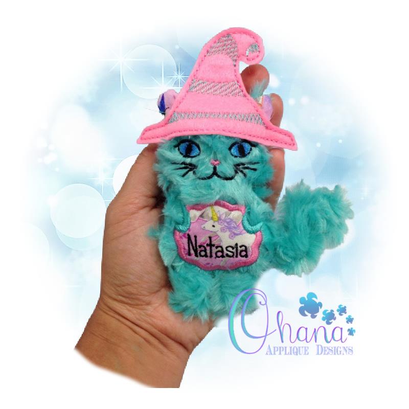 Holiday Cat Stuffie Embroidery Design - Ohana Applique Designs