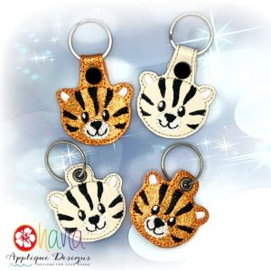 Tiger Key Chain - Ohana Applique Designs - Desgins for your Ohana