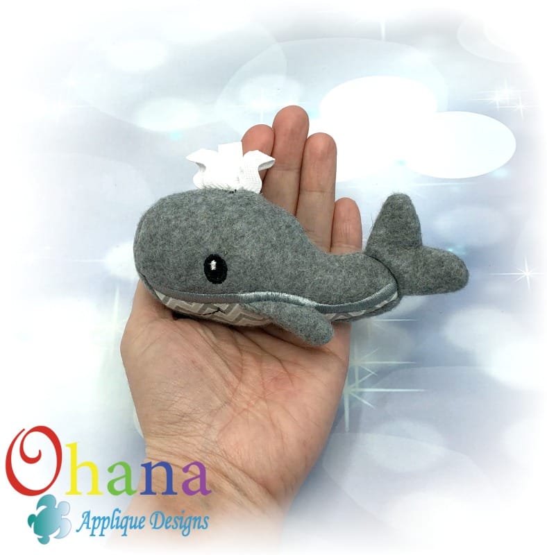 Whale Stuffie Embroidery Design - Ohana Applique Designs