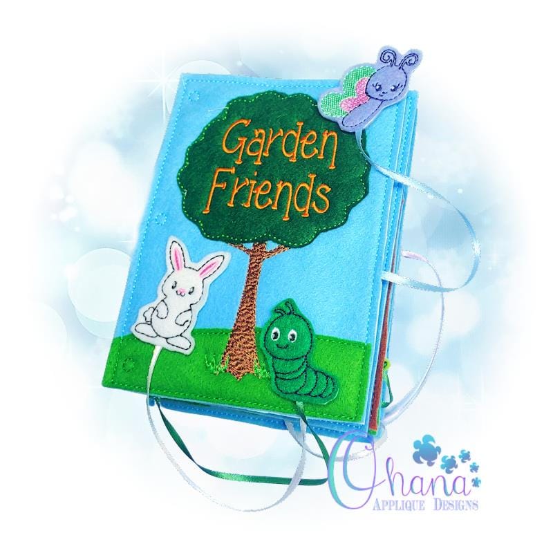 Garden Friends Quiet Book - Ohana Applique Designs