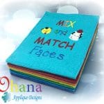 Mix and Match Faces Quiet Book - Ohana Applique Designs