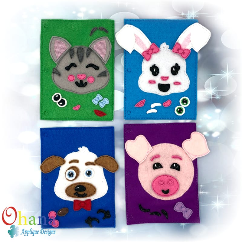 Mix and Match Faces Quiet Book - Ohana Applique Designs