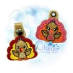 Turkey Key Chain embroidery - Ohana Applique Designs