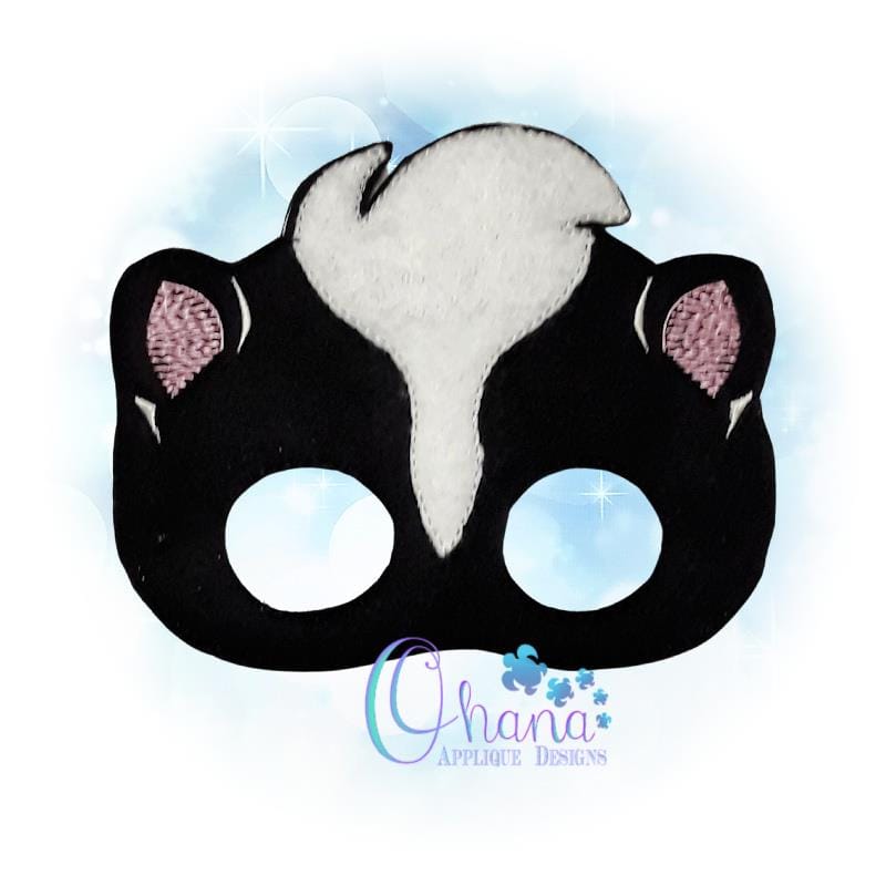 Skunk Pretend Mask - Ohana Applique Designs