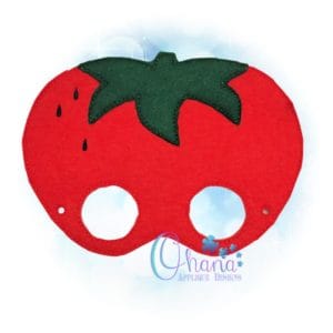 Strawberry Pretend Mask - Ohana Applique Designs