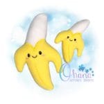 Banana Stuffie Embroidery Design - Ohana Applique Designs