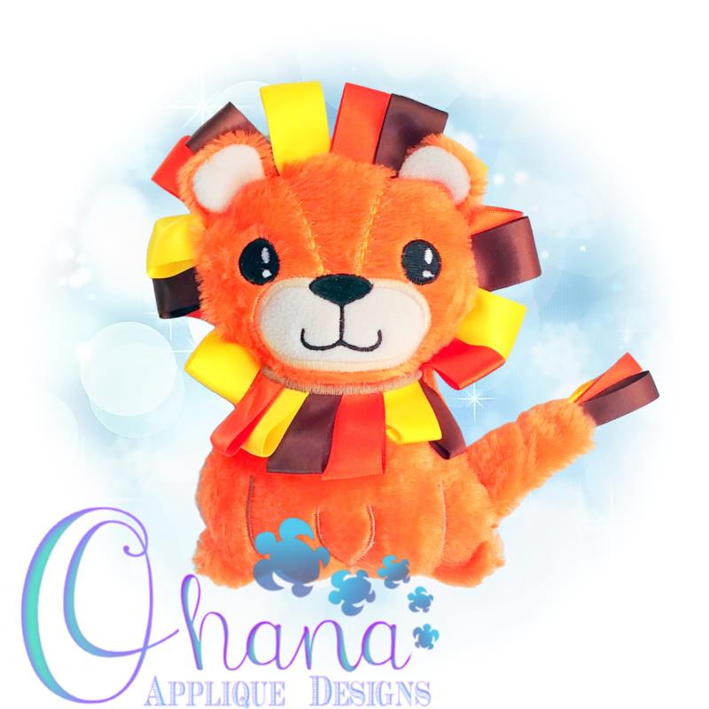 Lion Stuffie Embroidery Design - Ohana Applique Designs