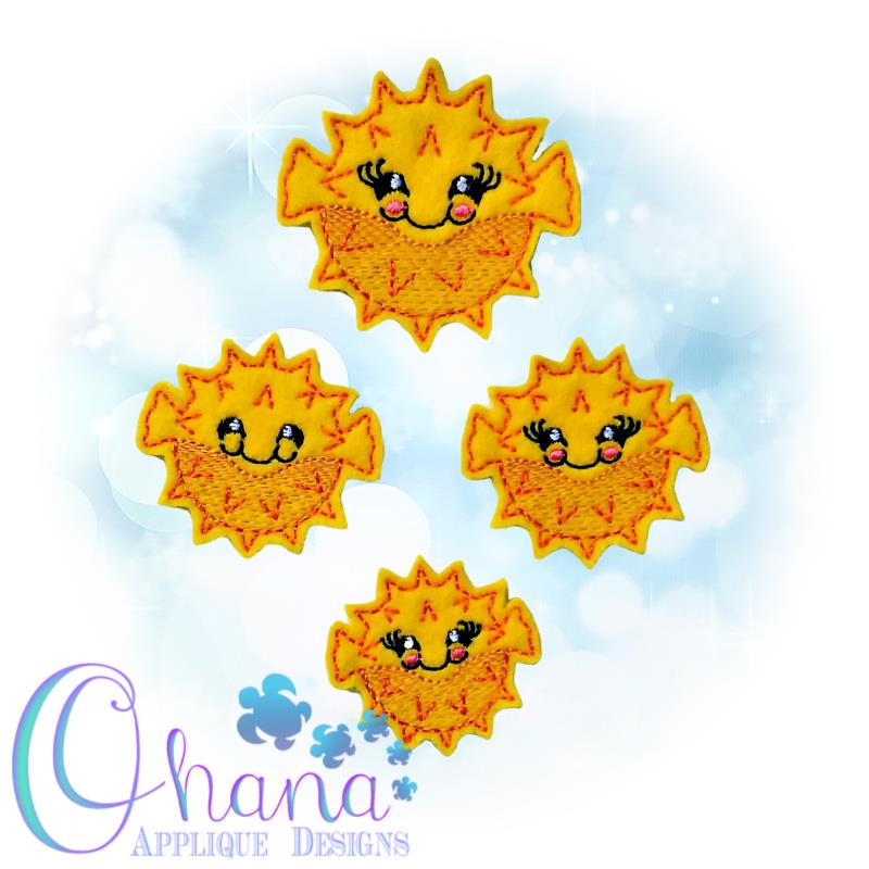 Puffer Fish Feltie Embroidery Design - Ohana Applique Designs