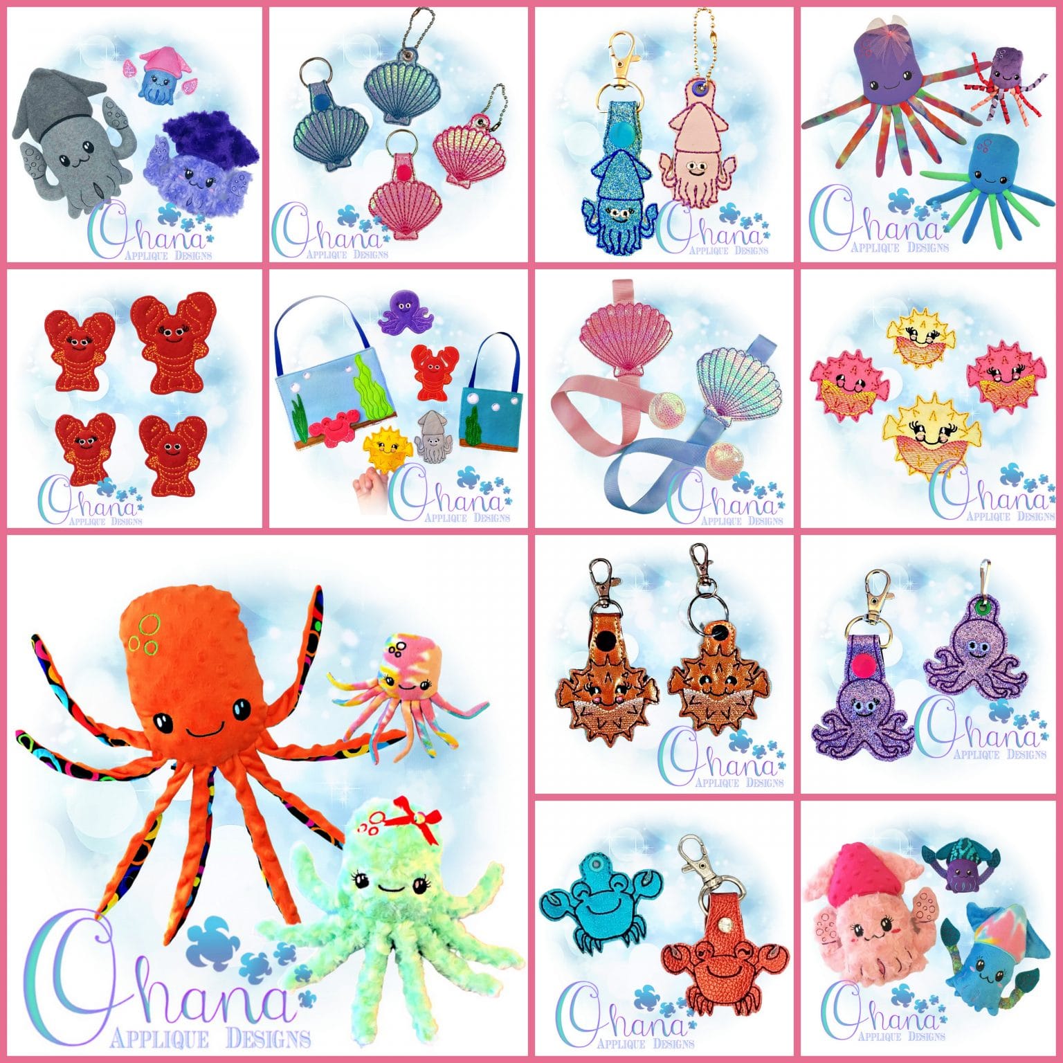 Ocean Bundle Embroidery Design - OAD Designs