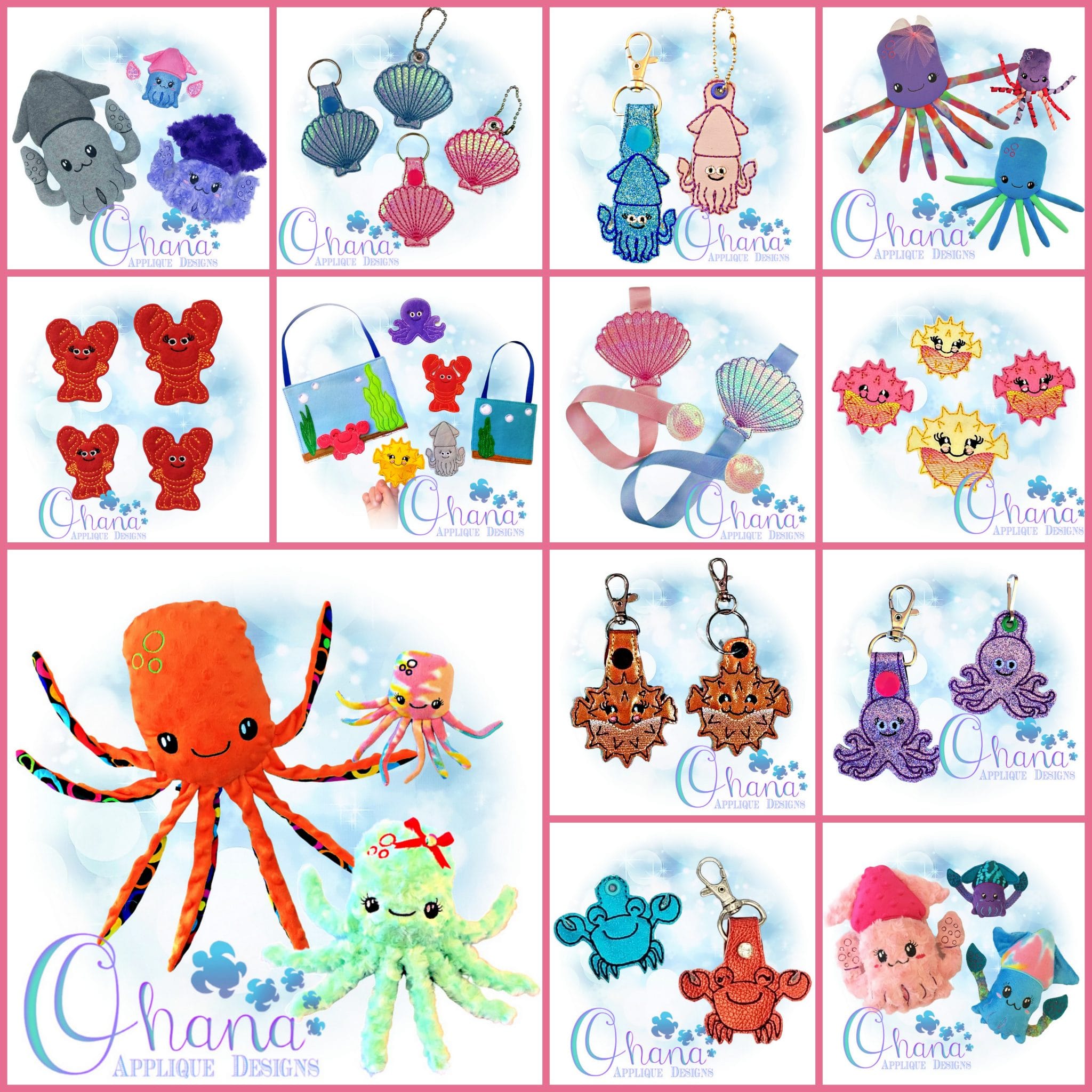 Ocean Bundle Embroidery Design - OAD Designs