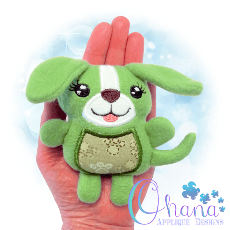 Rover Puppy Stuffie Embroidery Design - Ohana Applique Designs