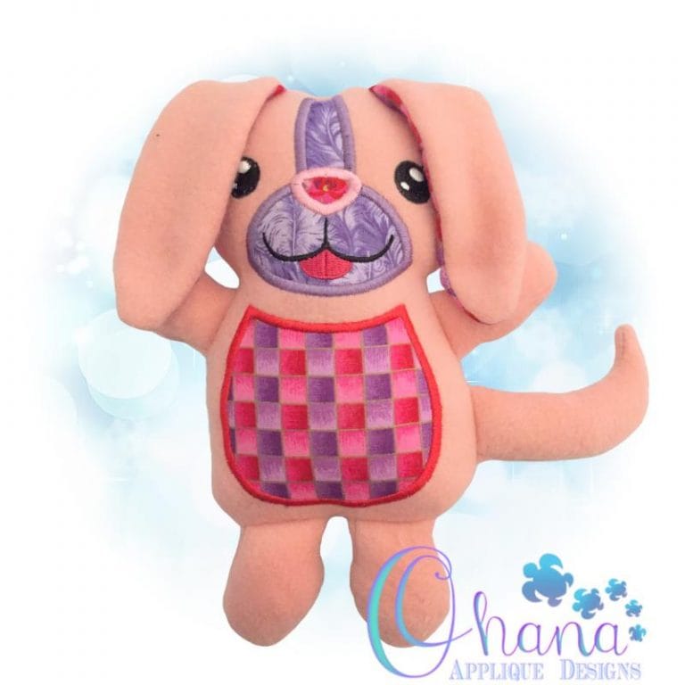 Rover Puppy Stuffie Embroidery Design - Ohana Applique Designs