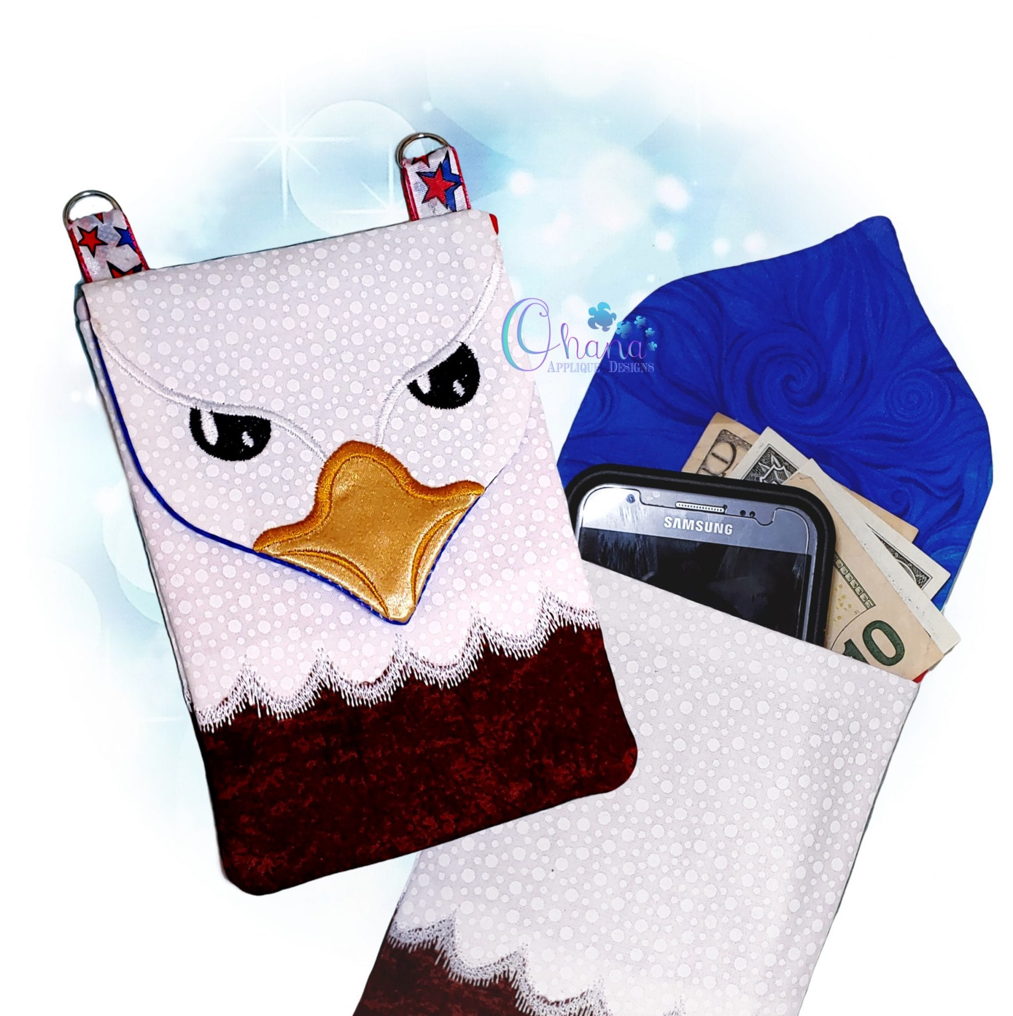 Eagle Flap Bag Purse Embroidery Design - Ohana Applique Designs