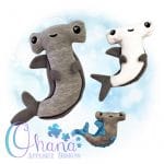 Sledge Hammerhead Shark Stuffie Embroidery Design - OAD