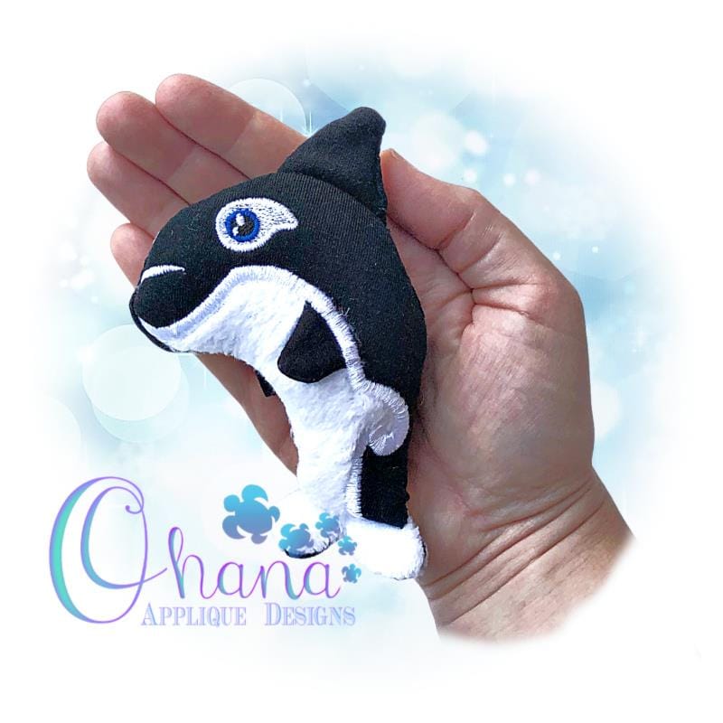 Splash Orca Stuffie Embroidery Design - Ohana Applique Designs