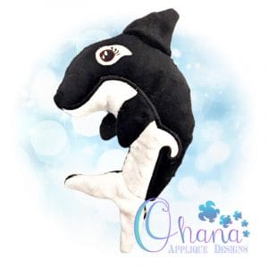 Splash Orca Stuffie Embroidery Design - Ohana Applique Designs