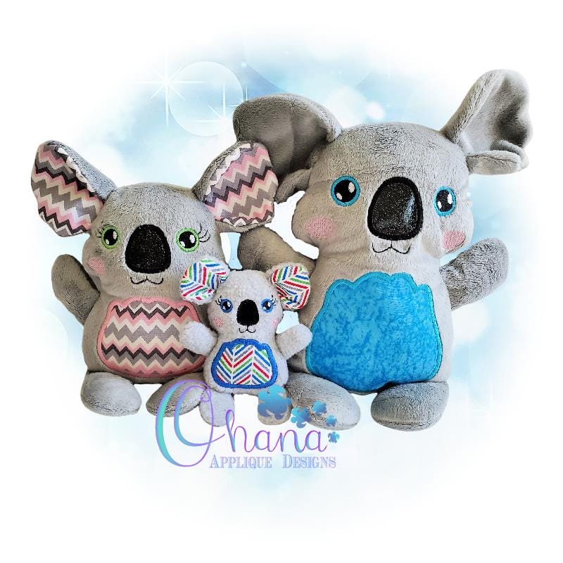 Thyme Koala Stuffie Embroidery Design - Ohana Applique