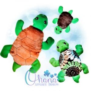 Tutar Turtle Stuffie Embroidery Design - Ohana Applique Designs