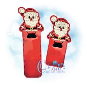 Santa Claus Bookmark Embroidery Design - Ohana Applique Designs