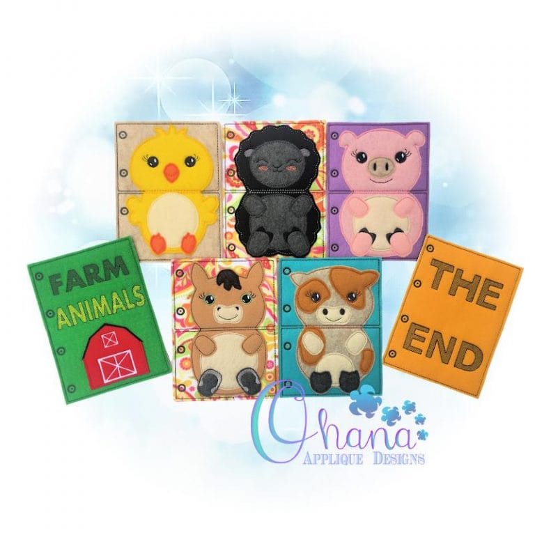 Farm Animal Flip Book - Ohana Applique Designs