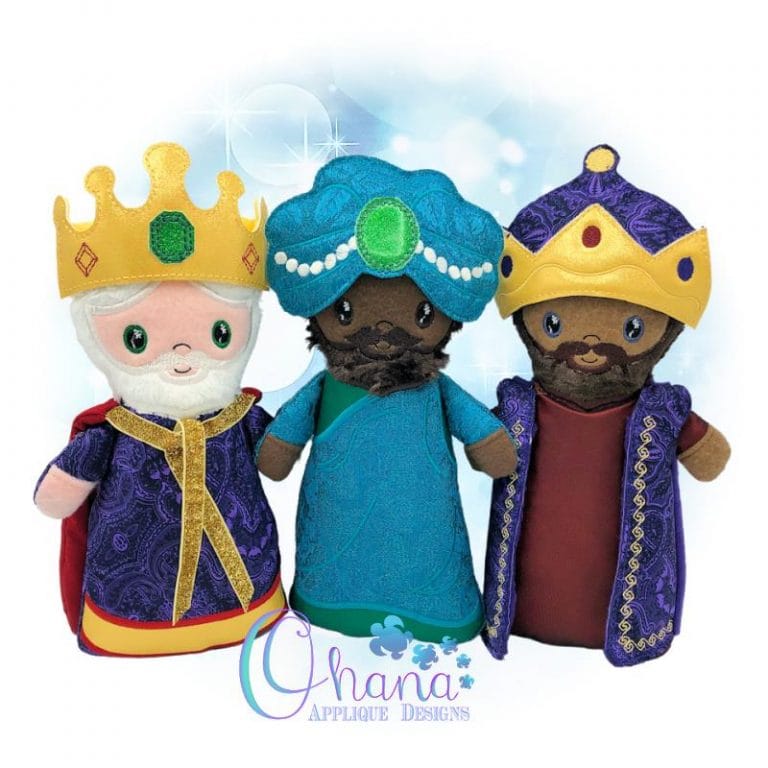 Three Wise Men Bundle Stuffie Embroidery Design - Ohana Applique