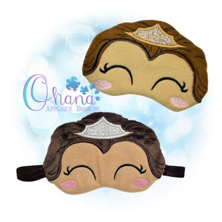 Princess Sleep Mask Design - Ohana Applique Designs