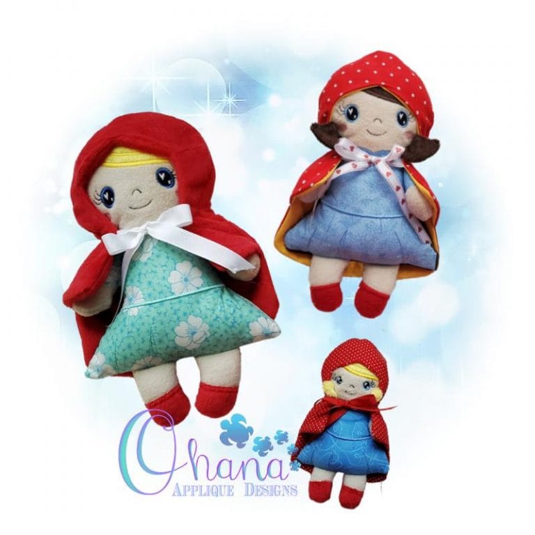 Little Red Stuffie Embroidery Design - Ohana Applique