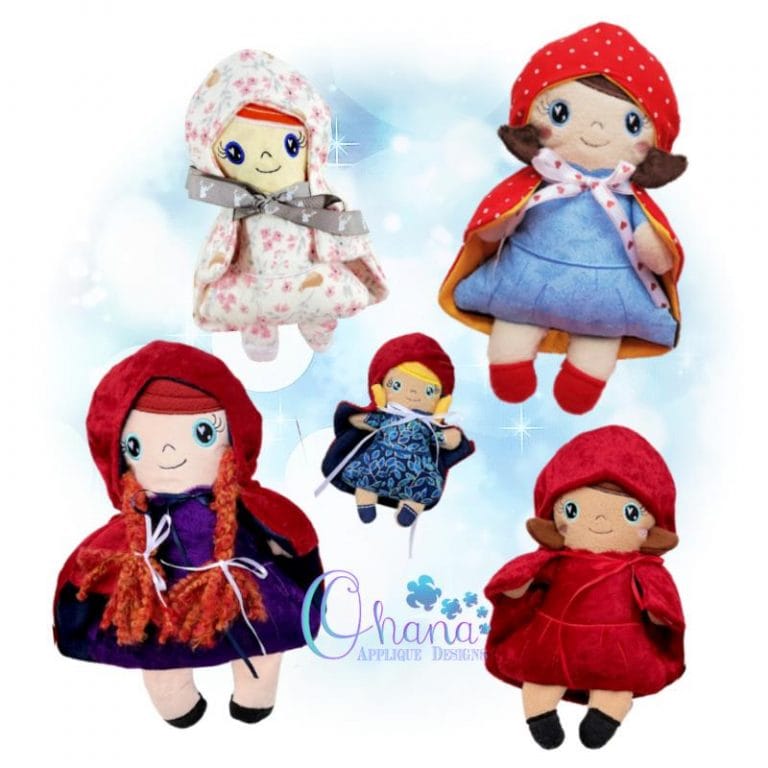 Little Red Stuffie Embroidery Design - Ohana Applique