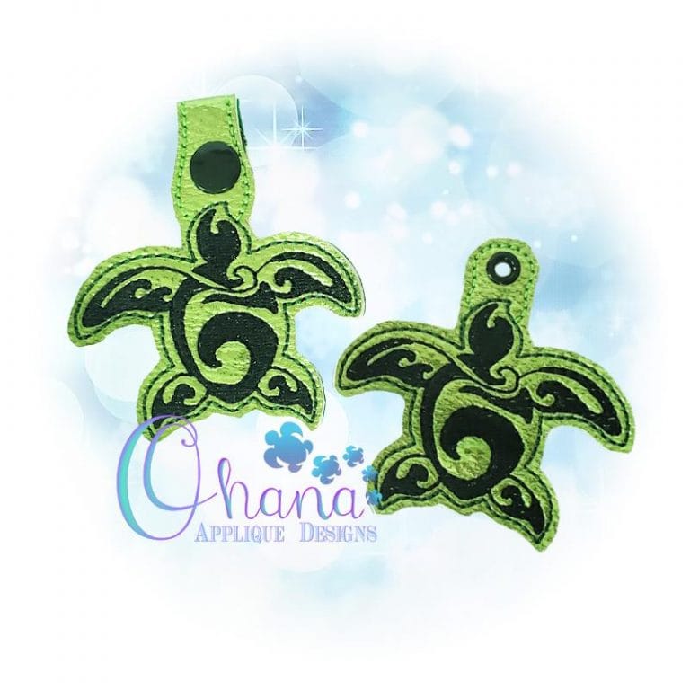 Honu Sea Turtle Key Chain - Ohana Applique Designs