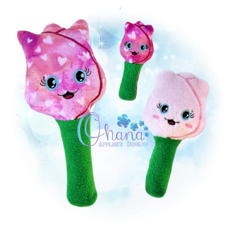 Tulip Stuffie Embroidery Design - Ohana Applique Designs