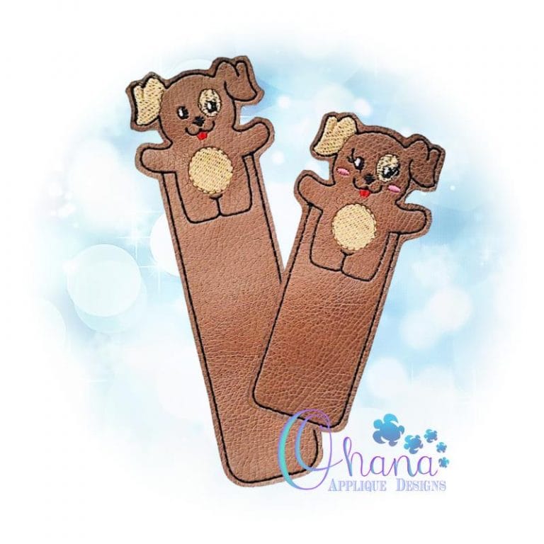 Dog Bookmark Embroidery Design - Ohana Applique Designs