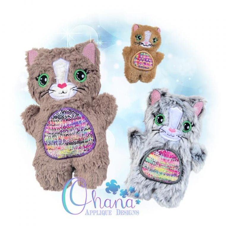 Chloe Cat Stuffie Embroidery Design - Ohana Applique Designs