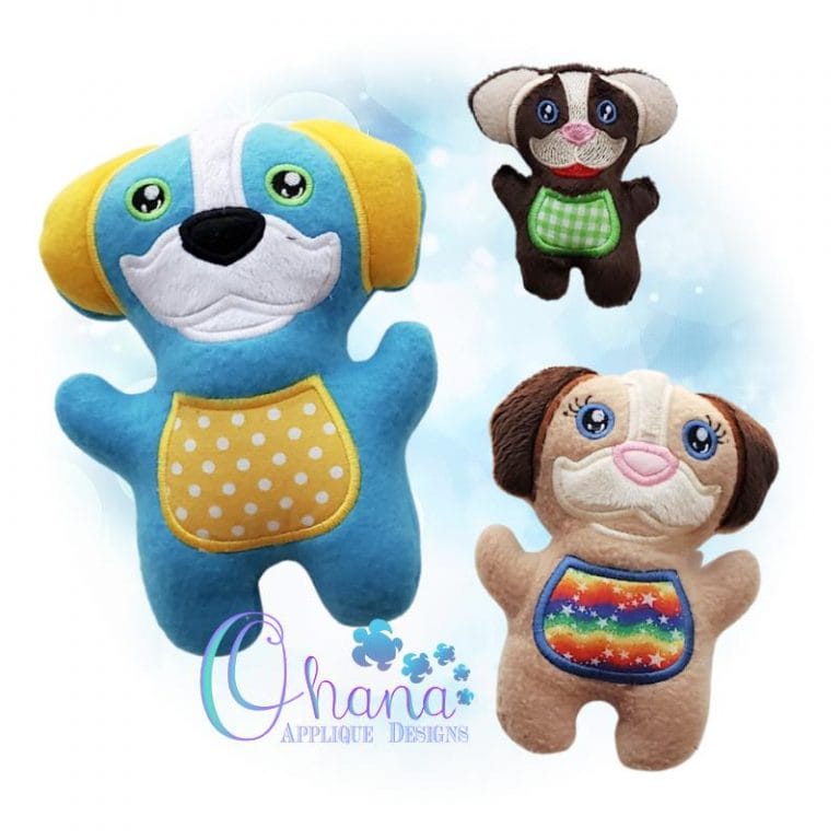 Dash Dog Stuffie Embroidery Design - Ohana Applique Designs