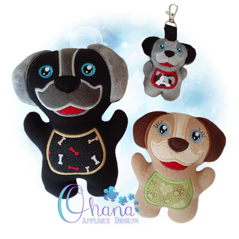 Dash Dog Stuffie Embroidery Design - Ohana Applique Designs