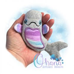 Beluga Whale Stuffie Embroidery Design - Ohana Applique Designs