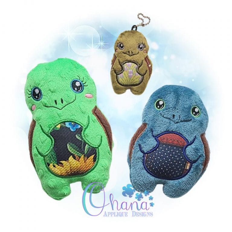 Terry Turtle Stuffie Embroidery Design - Ohana Applique Designs