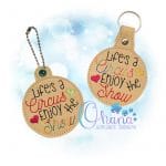 Life's a Circus Key Chain Embroidery Design - Ohana Applique Designs