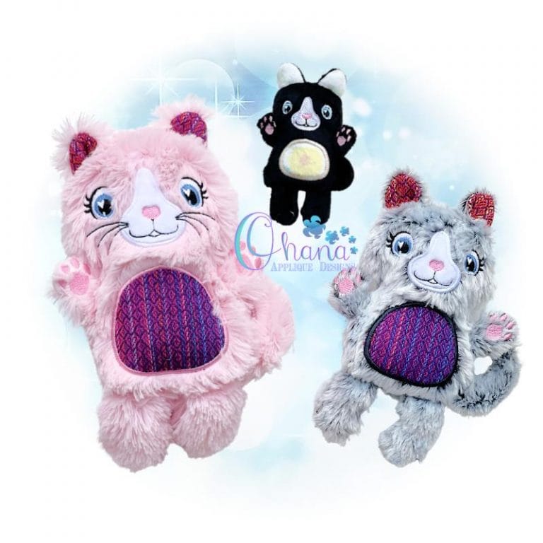 Allis Cat Stuffie Embroidery Design - Ohana Applique Designs