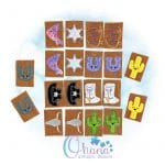 Western Matching Card Game - Ohana Applique Designs