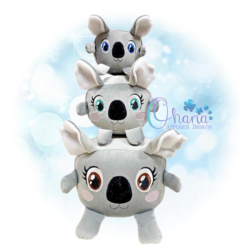 Ball Koala Stuffie Embroidery Design - Ohana Applique Designs