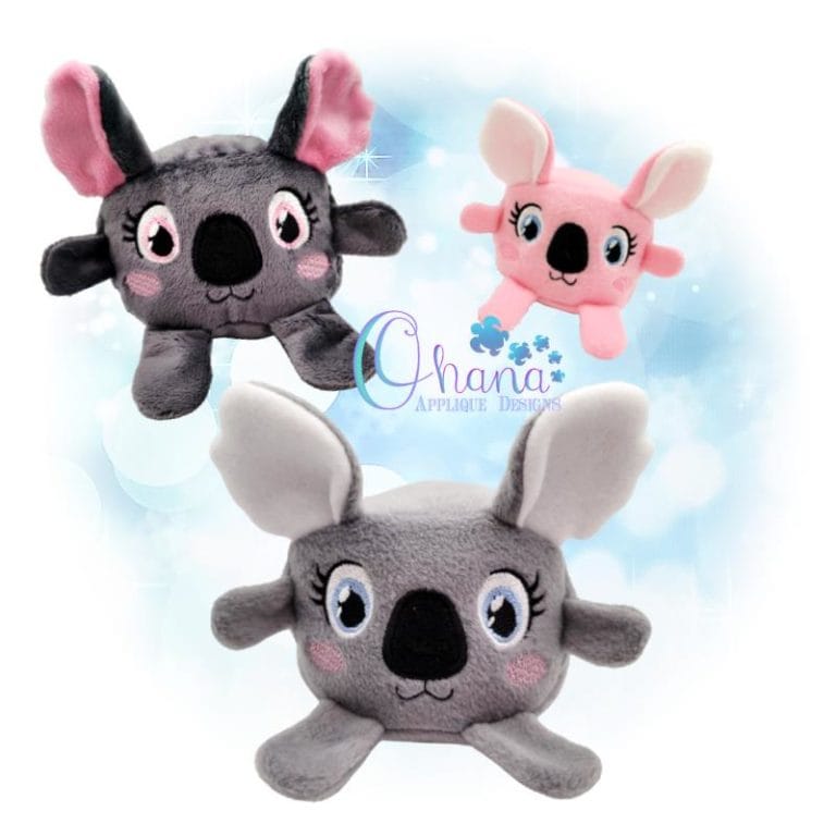 Ball Koala Stuffie Embroidery Design - Ohana Applique Designs
