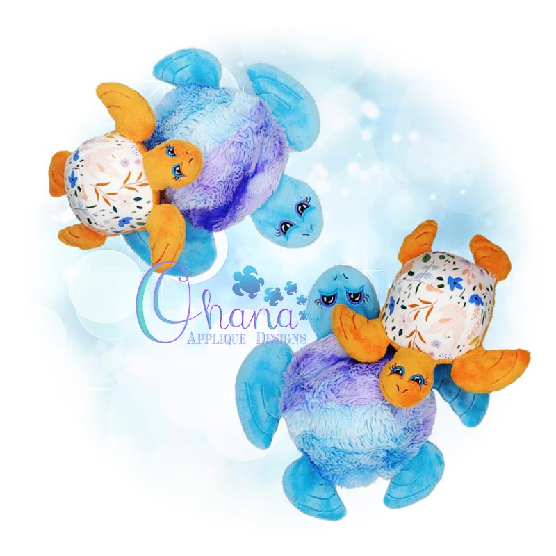 Ball Turtle Stuffie Embroidery Design - Ohana Applique Designs