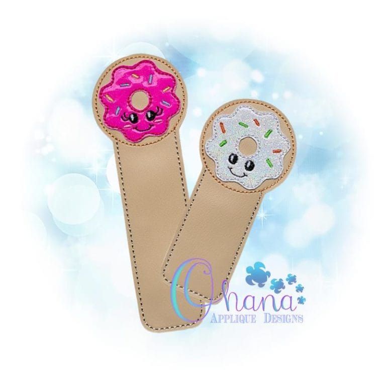 Donut Bookmark Embroidery Design - Ohana Applique Designs