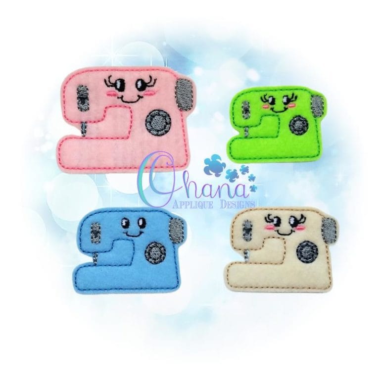 Sewing Machine Feltie Embroidery Design - Ohana Applique Designs