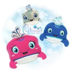 Ball Whale Stuffie Embroidery Design - Ohana Applique Designs
