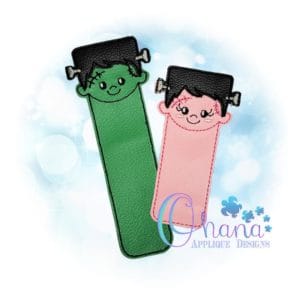 Frankenstein Bookmark Embroidery Design - Ohana Applique Designs