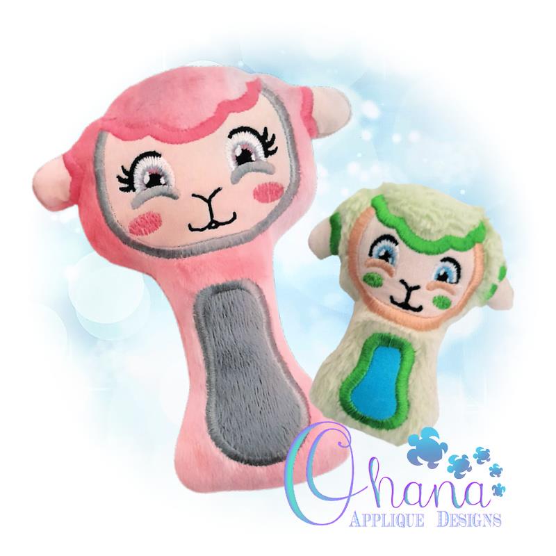 Sheep Rattle Embroidery Design- Ohana Applique Designs